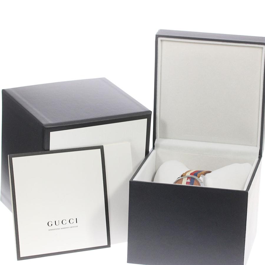 GUCCI グッチ YA1264078/126.4 Gタイムレス ウェブ ストライプ クォーツ メンズ 美品 箱・保証書付き_792158 ...