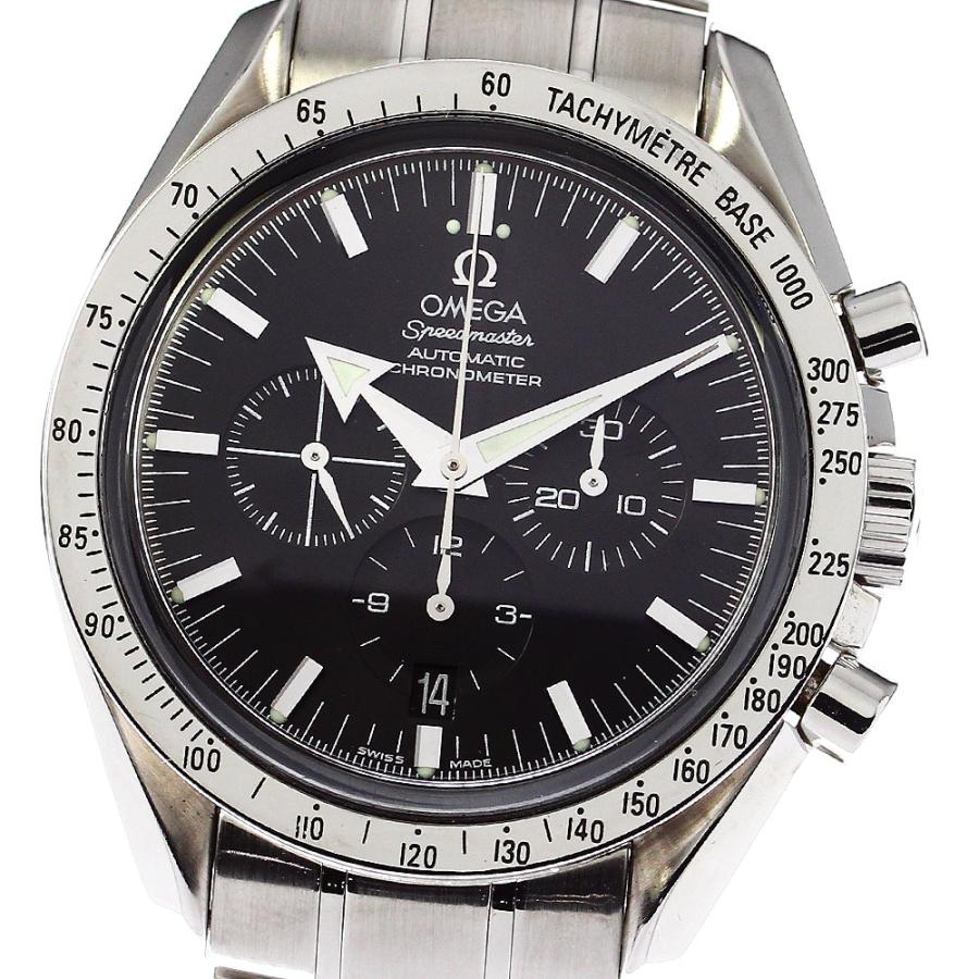 オメガ OMEGA 3551.50 スピードマスター ブロードアロー クロノグラフ デイト 自動巻き メンズ 保証書付き_792229 : ...