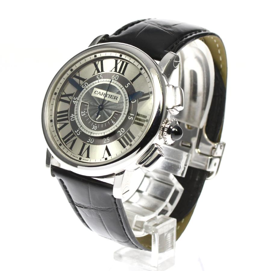 Cartier カルティエ CARTIER W1556051 ロトンド ドゥ K18WG クロノグラフ 手巻き メンズ _792293 ...