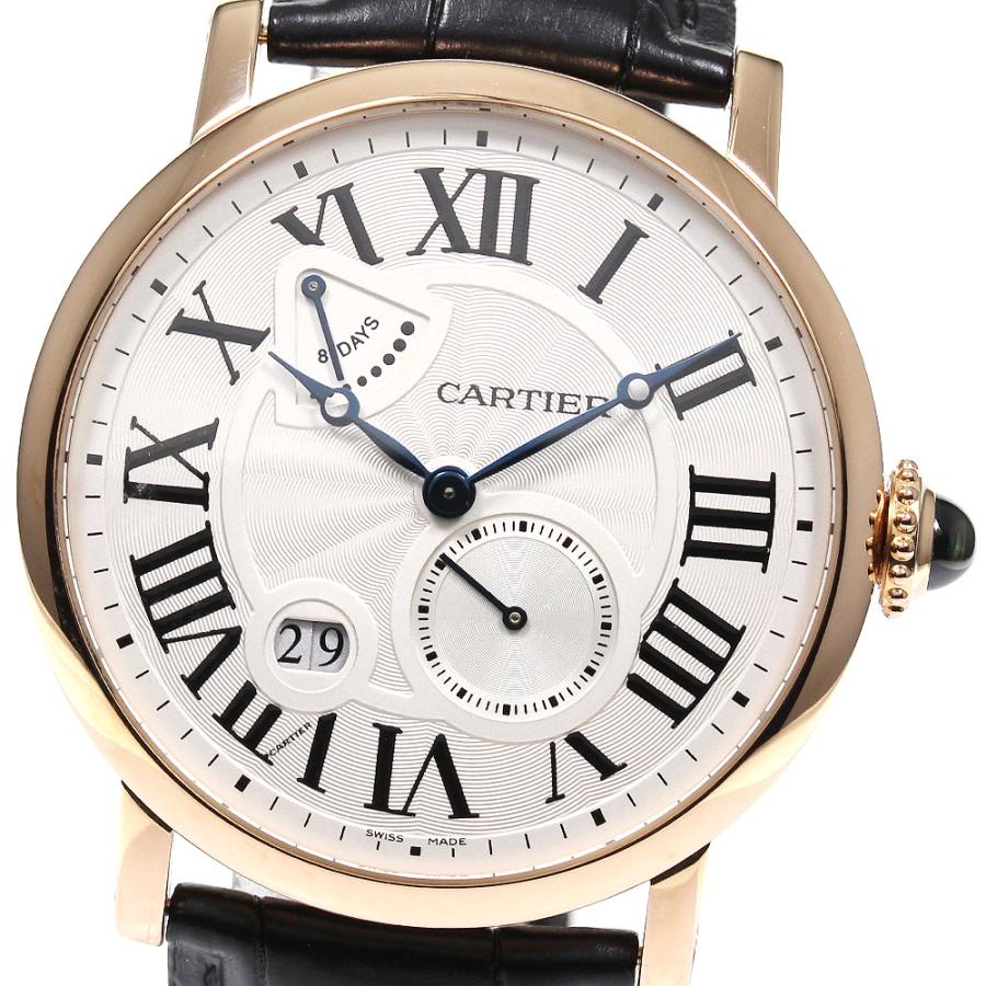 Cartier カルティエ CARTIER W1556203 ロトンド ドゥ K18PG パワーリザーブ 手巻き メンズ 美品 _792411 ...