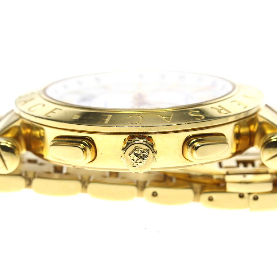 VERSACE（ヴェルサーチェ） ヴェルサーチ VERSACE 29G Vレース GMT アラーム クォーツ メンズ 箱・保証書付き ...