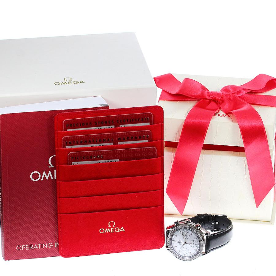 OMEGA オメガ 3815.77.36 スピードマスター クロノグラフ ダイヤベゼル 自動巻き レディース 箱・保証書付き_793725 ...