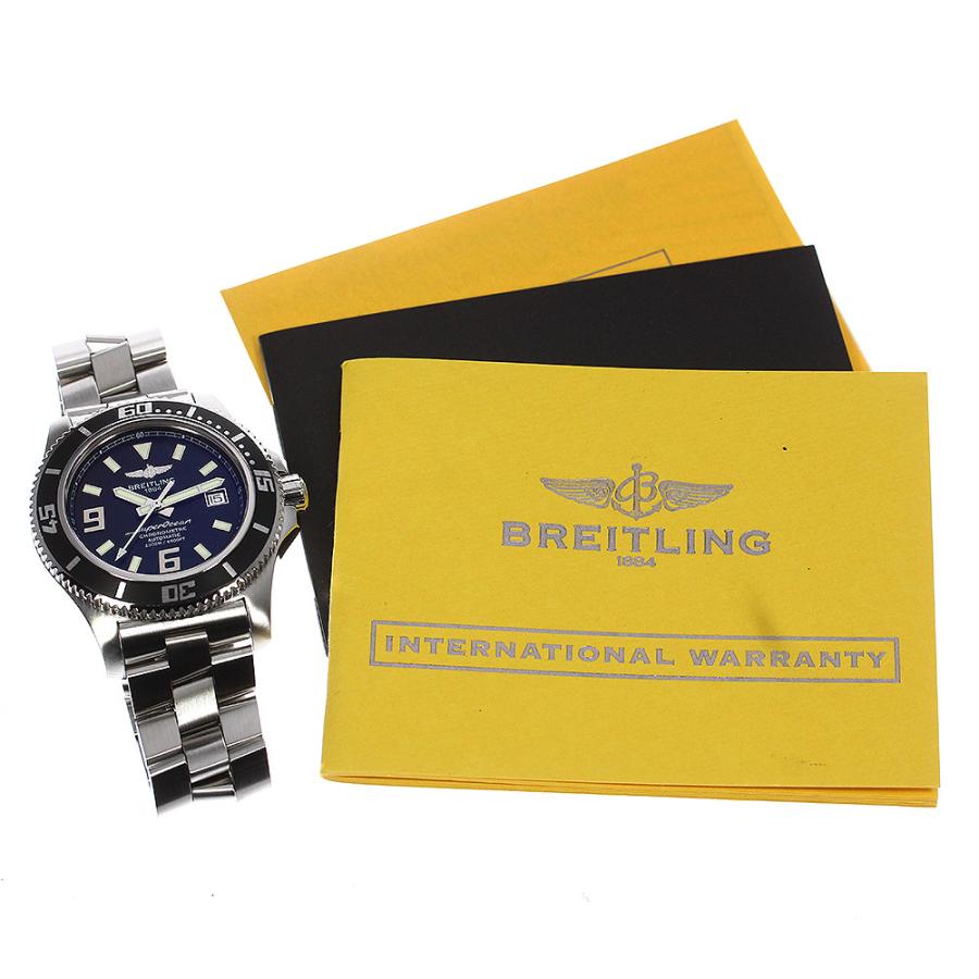 ブライトリング BREITLING A17391 スーパーオーシャン44 デイト 自動巻き メンズ 良品 保証書付き_793784 ...