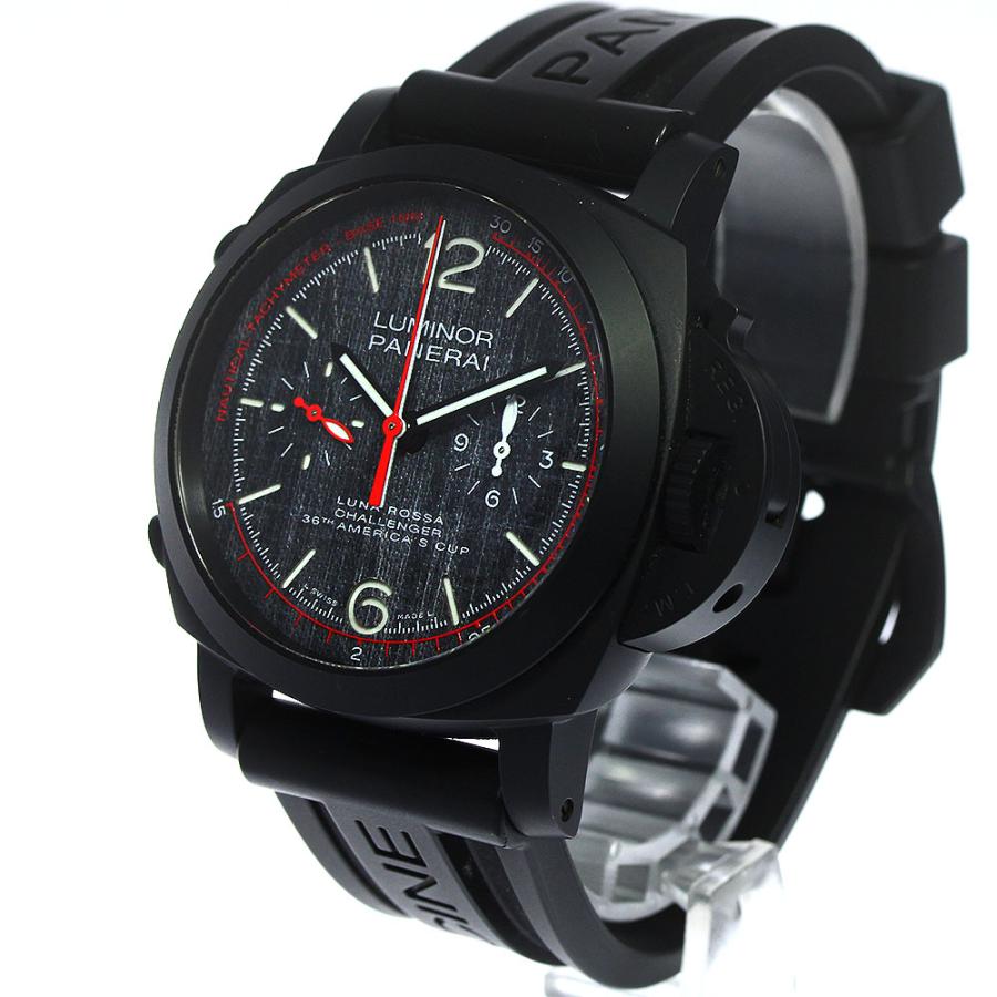 パネライ PANERAI PAM01037 ルミノール ルナ ロッサ クロノ フライバック リミテッド 自動巻き メンズ 美品 箱・保証書付き ...