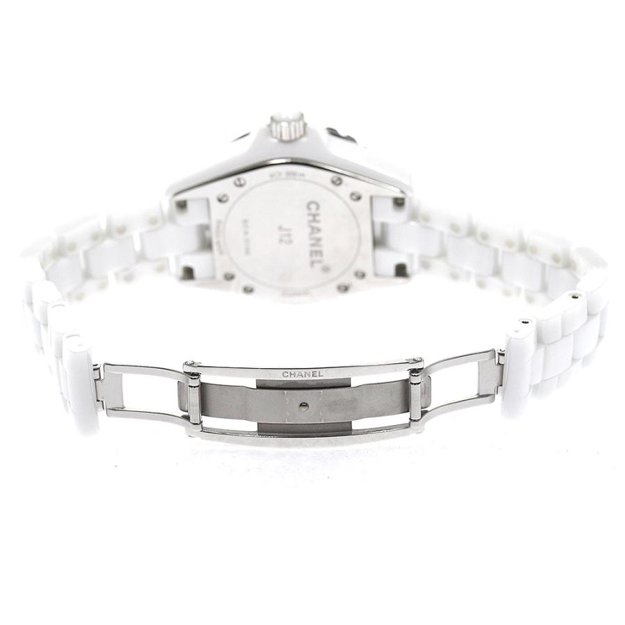 CHANEL（シャネル） CHANEL H2422 J12 33mm 白セラミック 8Pダイヤ クォーツ レディース 良品 箱・保証書付き ...