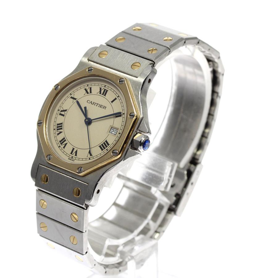 Cartier カルティエ CARTIER W2001583 サントスオクタゴン LM YGコンビ デイト クォーツ メンズ _797332 ...