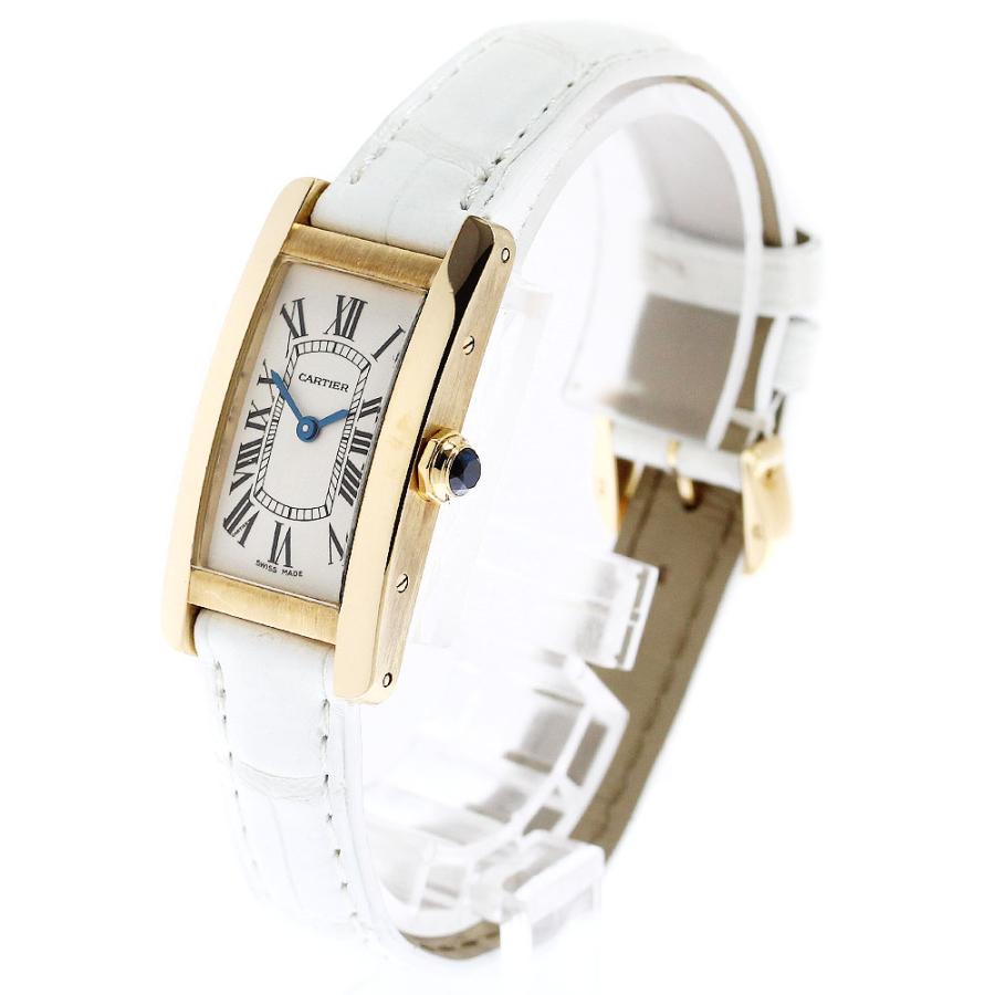 Cartier カルティエ CARTIER W2601556 タンクアメリカンSM K18YG クォーツ レディース 良品 _797973 ...