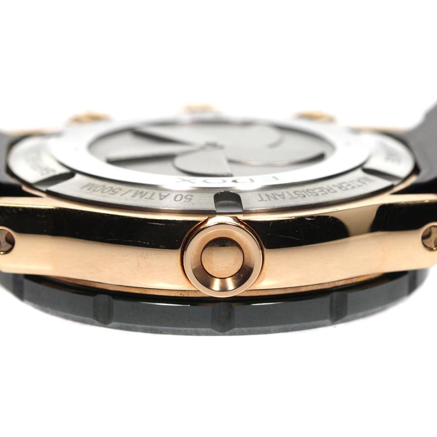 エドックス EDOX 10221-37RV5-VIR5-S クロノオフショア1 クロノグラフ クォーツ メンズ 良品 箱・保証書付き ...