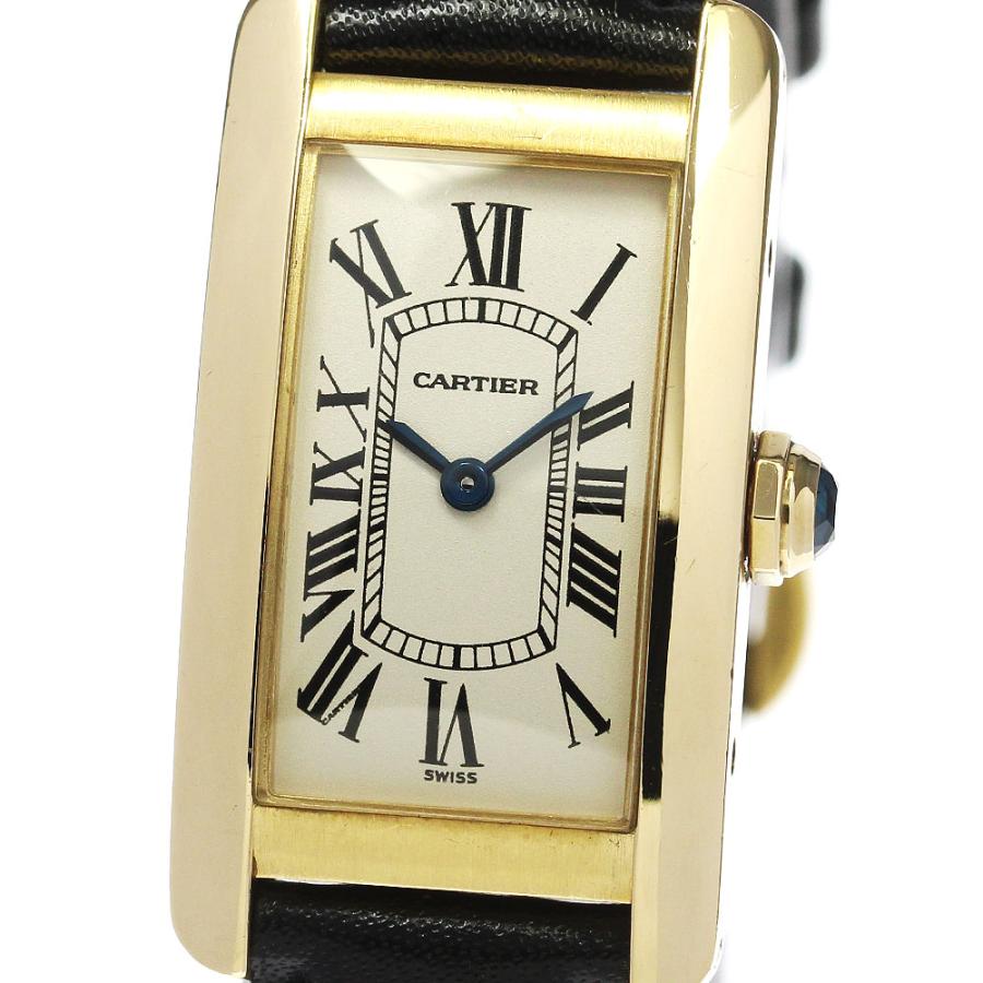Cartier カルティエ CARTIER W2601556 タンクアメリカン SM K18YG クォーツ レディース _798241 ...