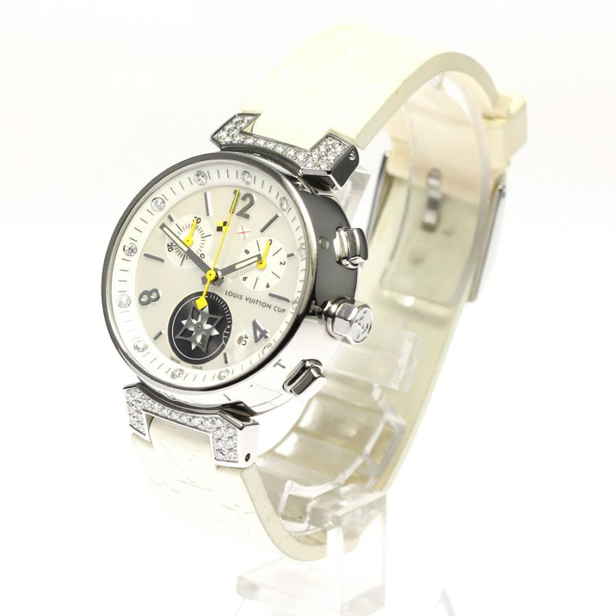 LOUIS VUITTON ルイ・ヴィトン Q132H タンブール ラブリーカップ 12P ラグダイヤ クォーツ レディース 箱・保証書付き ...