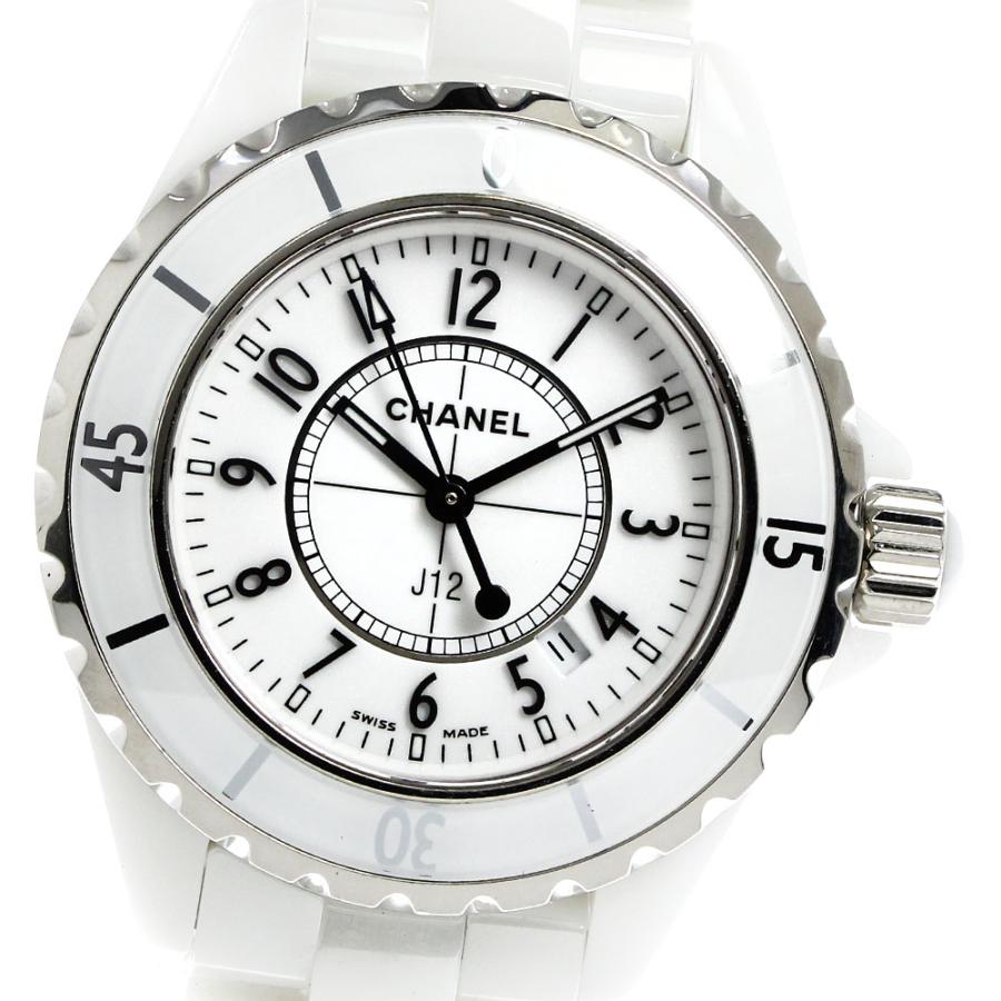 CHANEL（シャネル） CHANEL H0968 J12 33mm 白セラミック デイト クォーツ レディース 良品 _800291 ...
