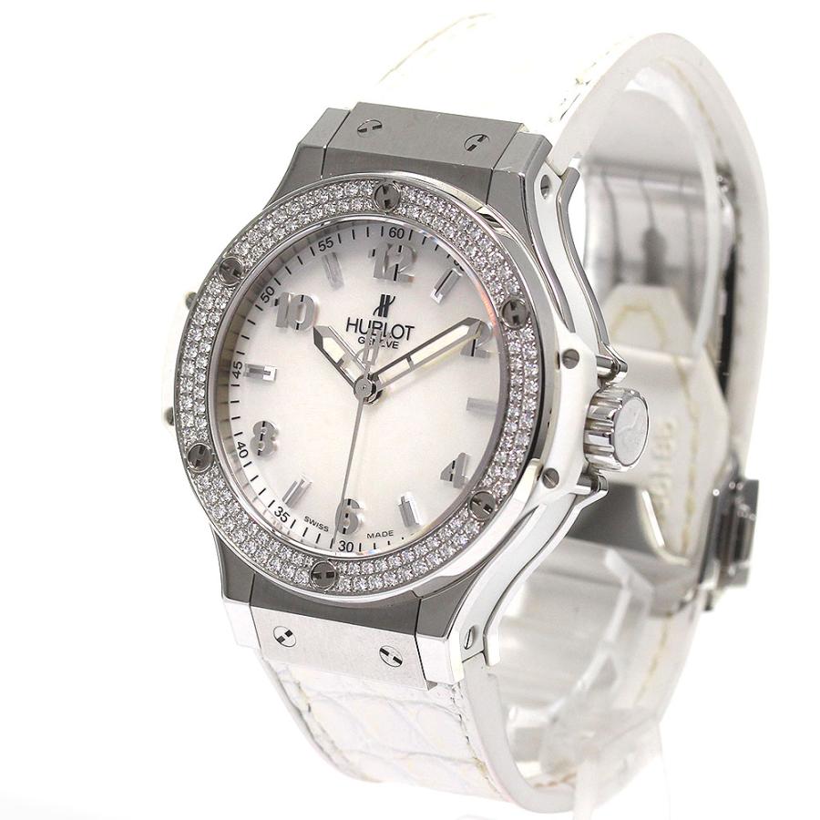 ウブロ HUBLOT 361.SE.6010.LR.1104 ビッグバン オールホワイト ダイヤベゼル 日本限定 クォーツ レディース 保証書 ...