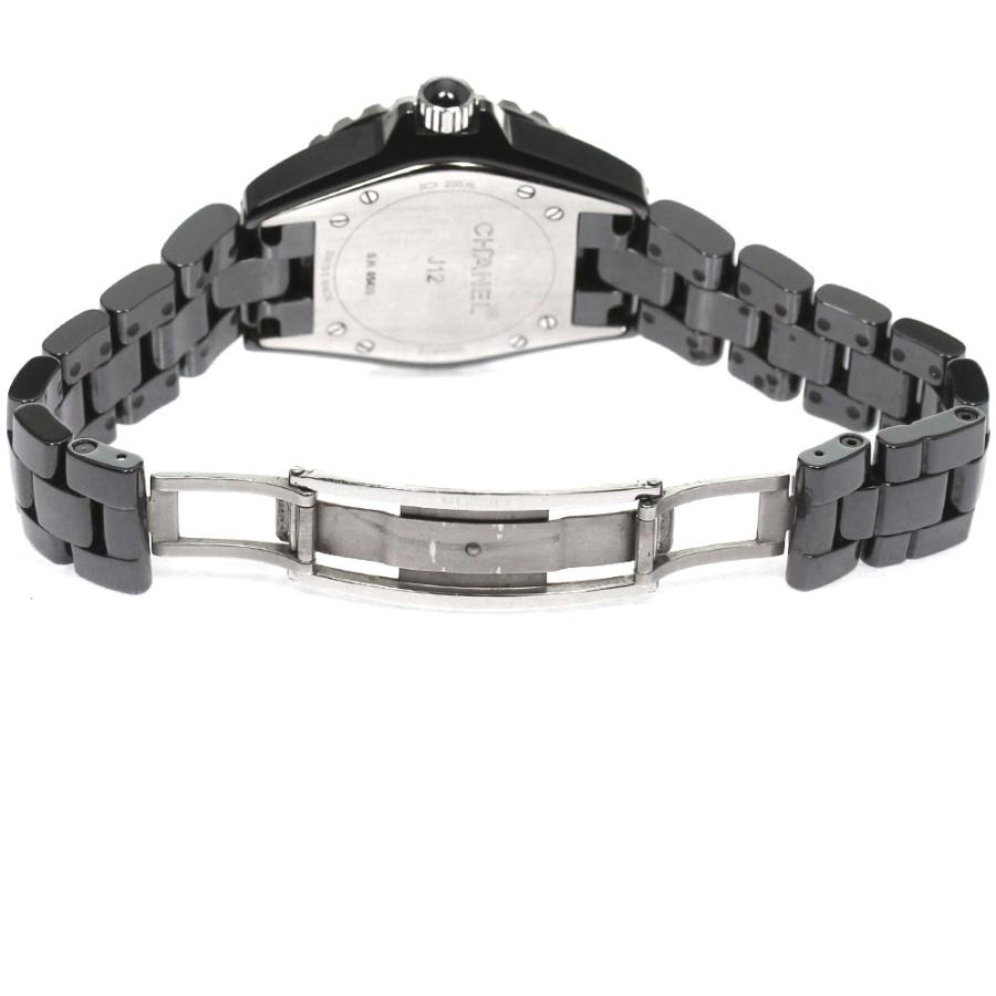 シャネル CHANEL H1625 J12 黒セラミック デイト 12Pダイヤ クォーツ レディース 保証書付き_800500 : ...