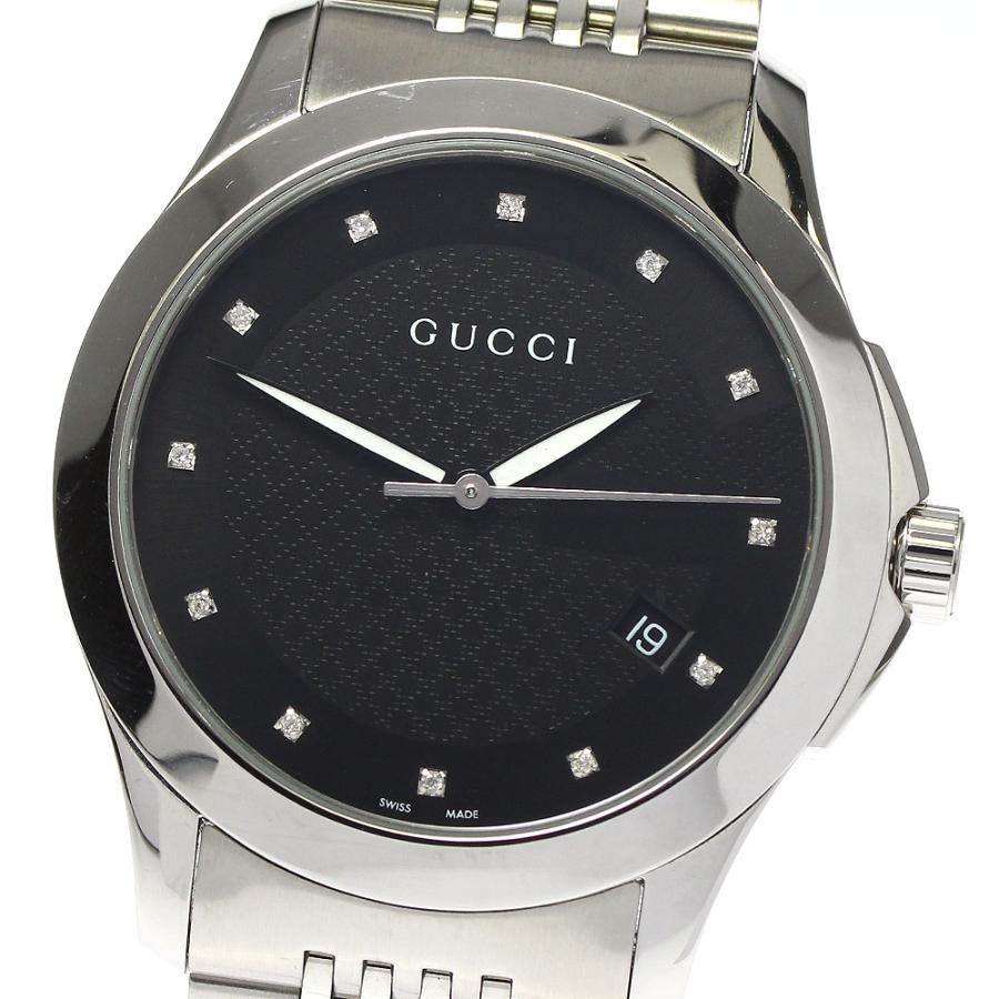 GUCCI（グッチ） GUCCI 126.4/YA126405 Gタイムレス 12Pダイヤ クォーツ メンズ 保証書付き_802969 : CLOSER Yahoo!ショップ - 通販 ...