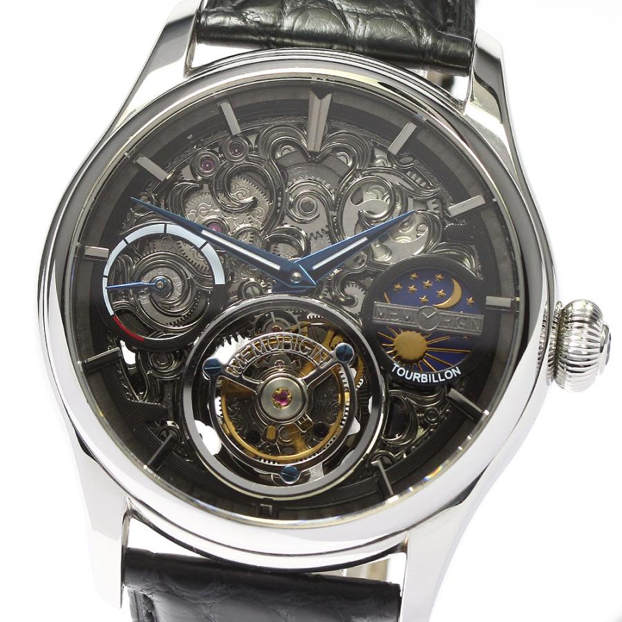 メモリジン MEMORIGIN MO1006 マニュファクチュール ナビゲーター トゥールビヨン 手巻き メンズ 美品 保証書付き ...