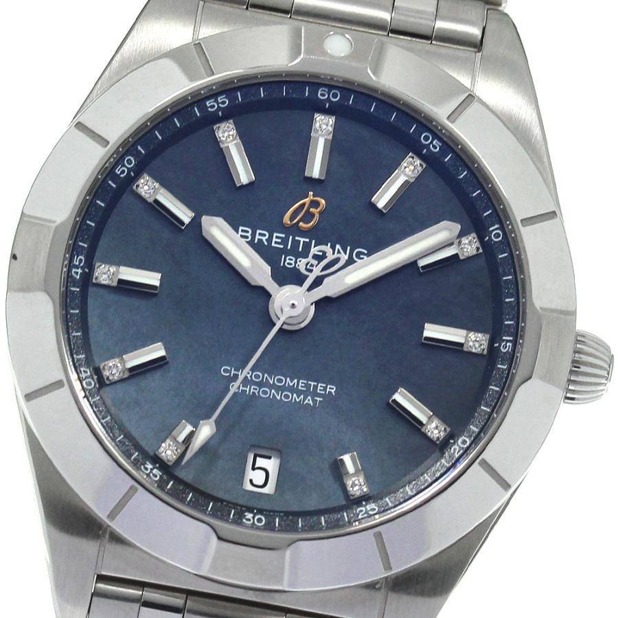 ブライトリング（BREITLING） BREITLING A77310 クロノマット32 11Pダイヤ クォーツ レディース 美品 内箱・保証 ...