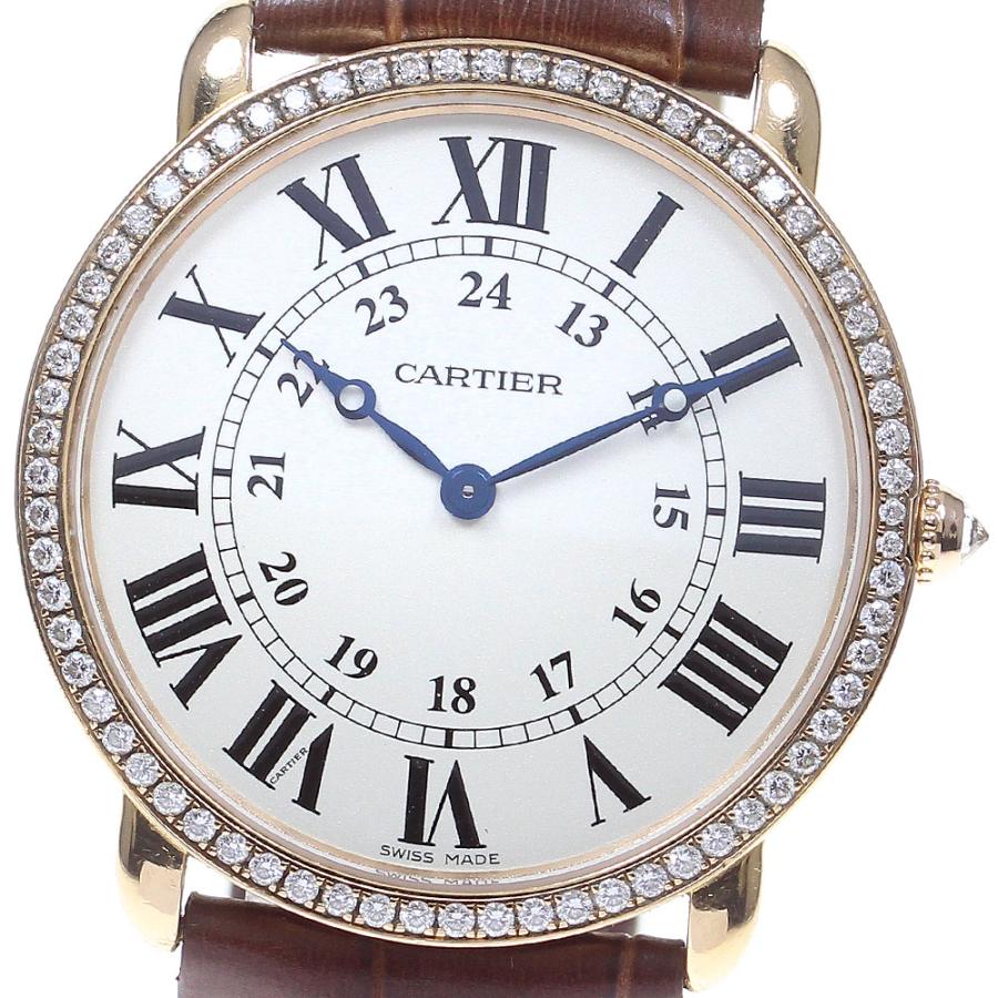 Cartier カルティエ CARTIER WR000651 ロンド ルイ LM K18PG 手巻き メンズ _804335 : CLOSER ...