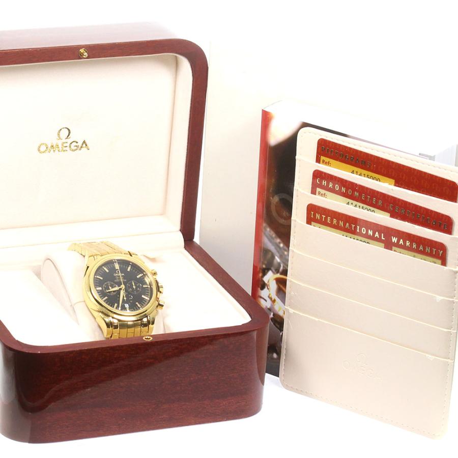OMEGA オメガ 4141.50 デビル K18YG クロノグラフ コーアクシャル 自動巻き メンズ 箱・保証書付き_804782 ...