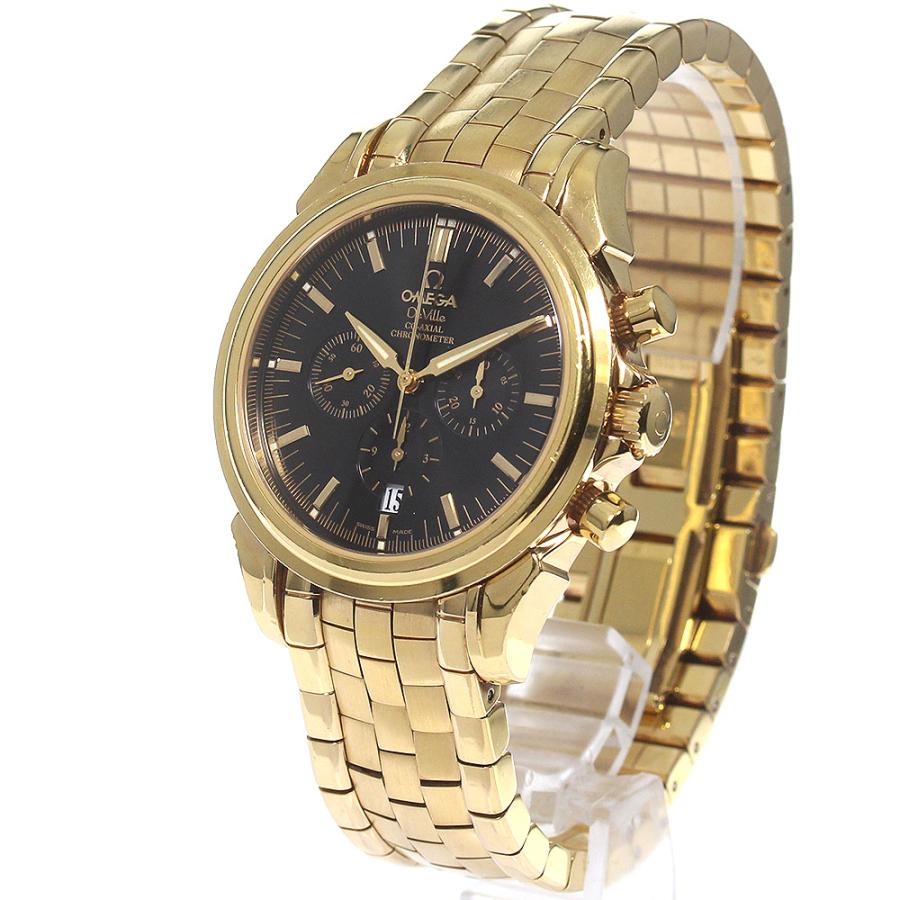 OMEGA オメガ 4141.50 デビル K18YG クロノグラフ コーアクシャル 自動巻き メンズ 箱・保証書付き_804782 ...