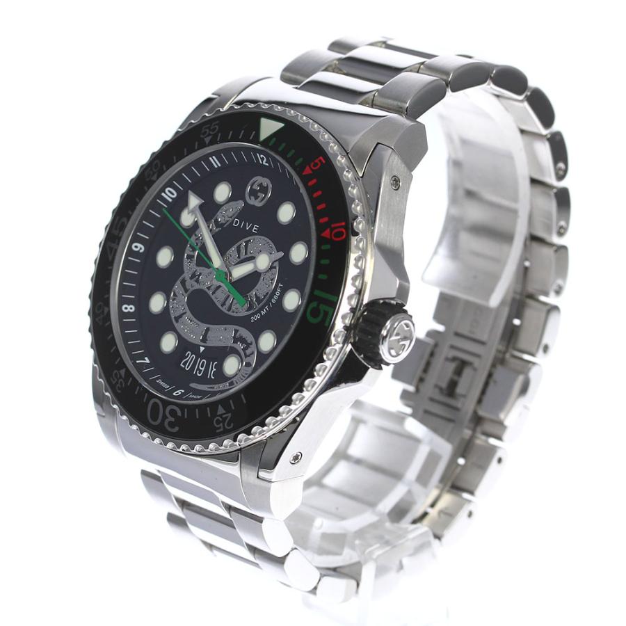 GUCCI グッチ YA136218/136.2 ダイブ デイト クォーツ メンズ 美品 箱・保証書付き_805561 : CLOSER ...