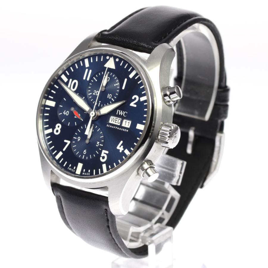 IWC IWC SCHAFFHAUSEN IW377714 パイロットウォッチ プティ プランス クロノグラフ 自動巻き メンズ 良品 箱 ...