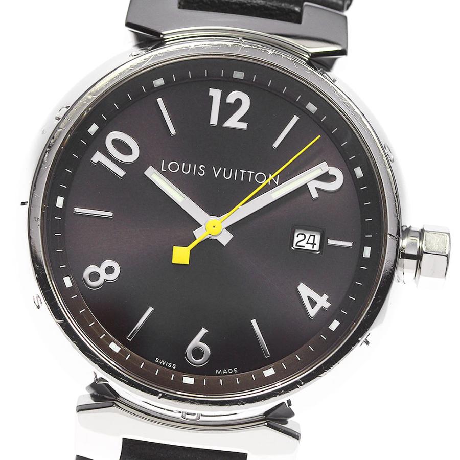 LOUIS VUITTON ルイ・ヴィトン Q1111 タンブール デイト クォーツ メンズ _805793 : CLOSER Yahoo ...