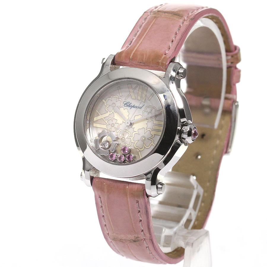 Chopard ショパール 8509 ハッピースポーツ 4Pピンクサファイア 1Pダイヤ クォーツ レディース _806166 : CLOSER Yahoo!ショップ - 通販 - Yahoo ...