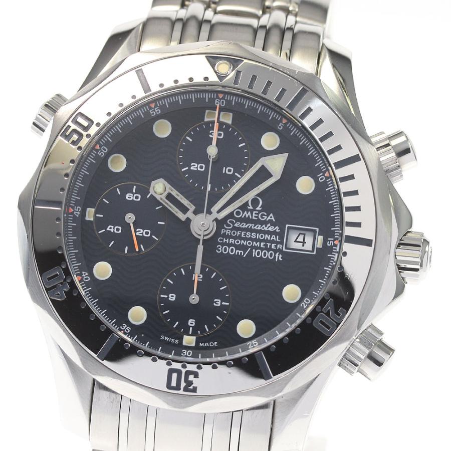 オメガ OMEGA 2598.80 シーマスター300 クロノグラフ デイト 自動巻き メンズ 保証書付き_808000 :808000 ...