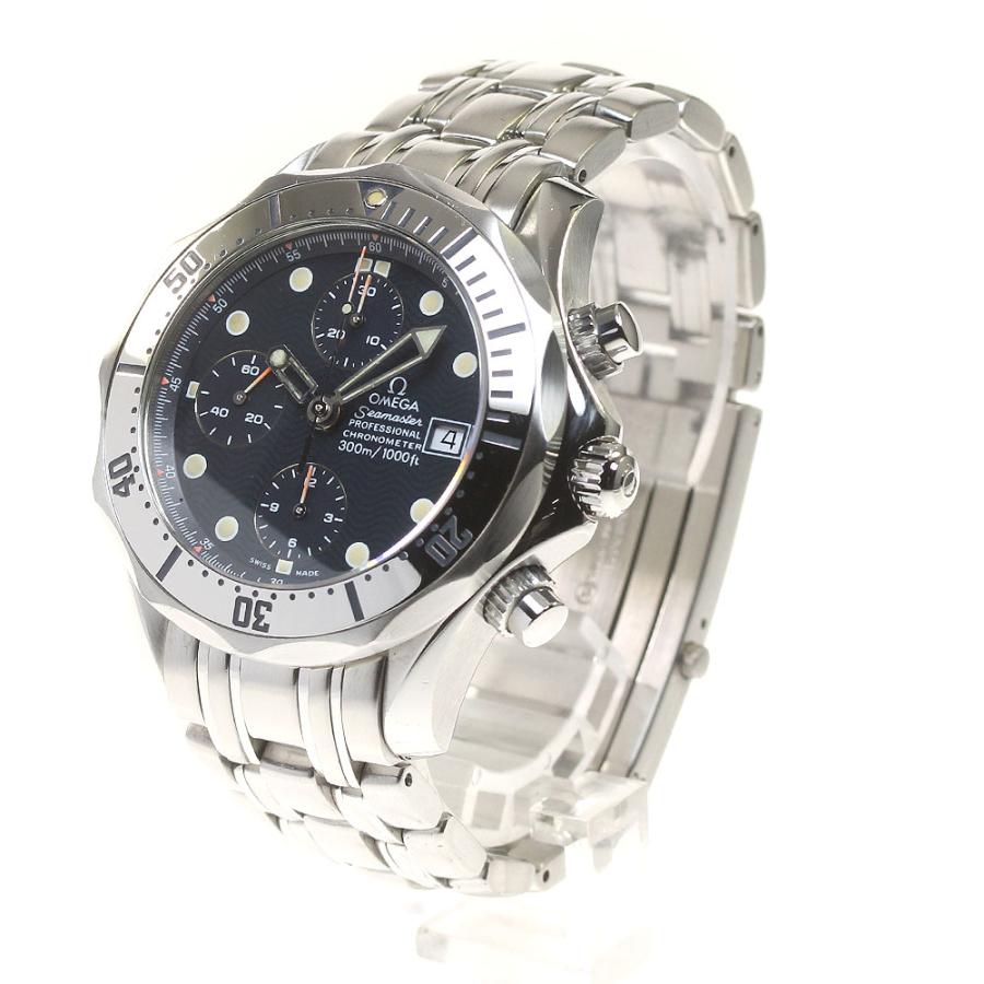 オメガ OMEGA 2598.80 シーマスター300 クロノグラフ デイト 自動巻き メンズ 保証書付き_808000 :808000 ...