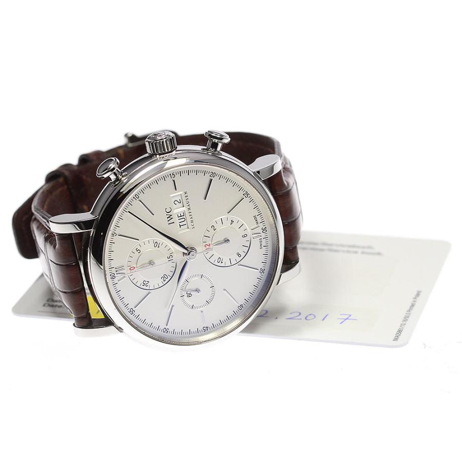 IWC SCHAFFHAUSEN IW391007 ポートフィノ クロノグラフ デイデイト 自動巻き メンズ 良品 保証書付き_808067 ...