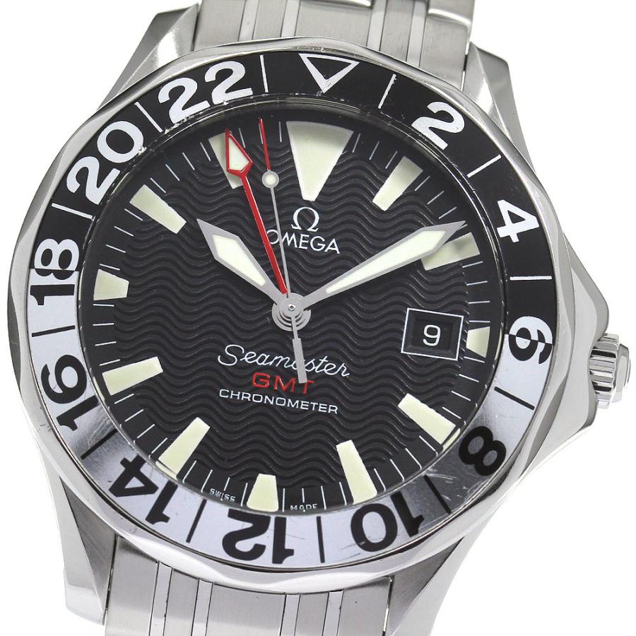 OMEGA オメガ 2534.50 シーマスター300 50周年記念モデル GMT 自動巻き メンズ 保証書付き_809021 ...