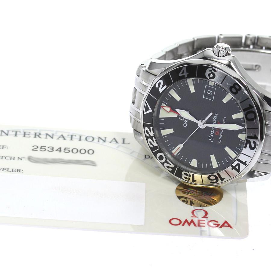 OMEGA オメガ 2534.50 シーマスター300 50周年記念モデル GMT 自動巻き メンズ 保証書付き_809021 ...