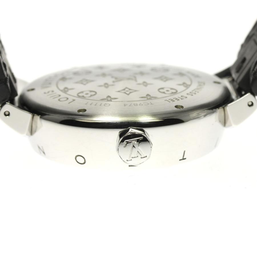 LOUIS VUITTON（ルイ・ヴィトン） LOUIS VUITTON Q1111 タンブール デイト クォーツ メンズ 美品 箱・保証書 ...