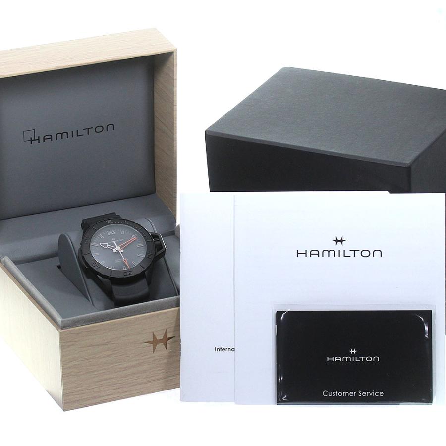 HAMILTON ハミルトン H77845330 カーキ ネイビー オープンウォーター 自動巻き メンズ 美品 箱・保証書付き_810225 ...