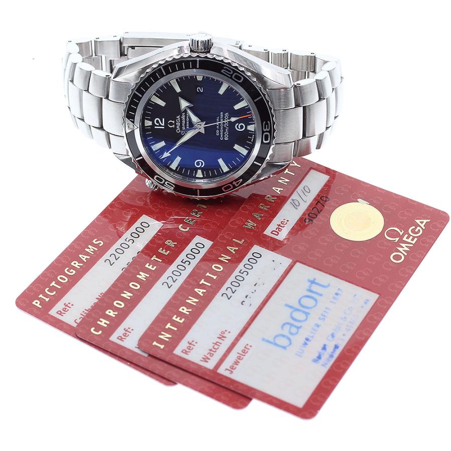 OMEGA オメガ 2200.50 シーマスター600 プラネットオーシャン デイト 自動巻き メンズ 保証書付き_810392 ...
