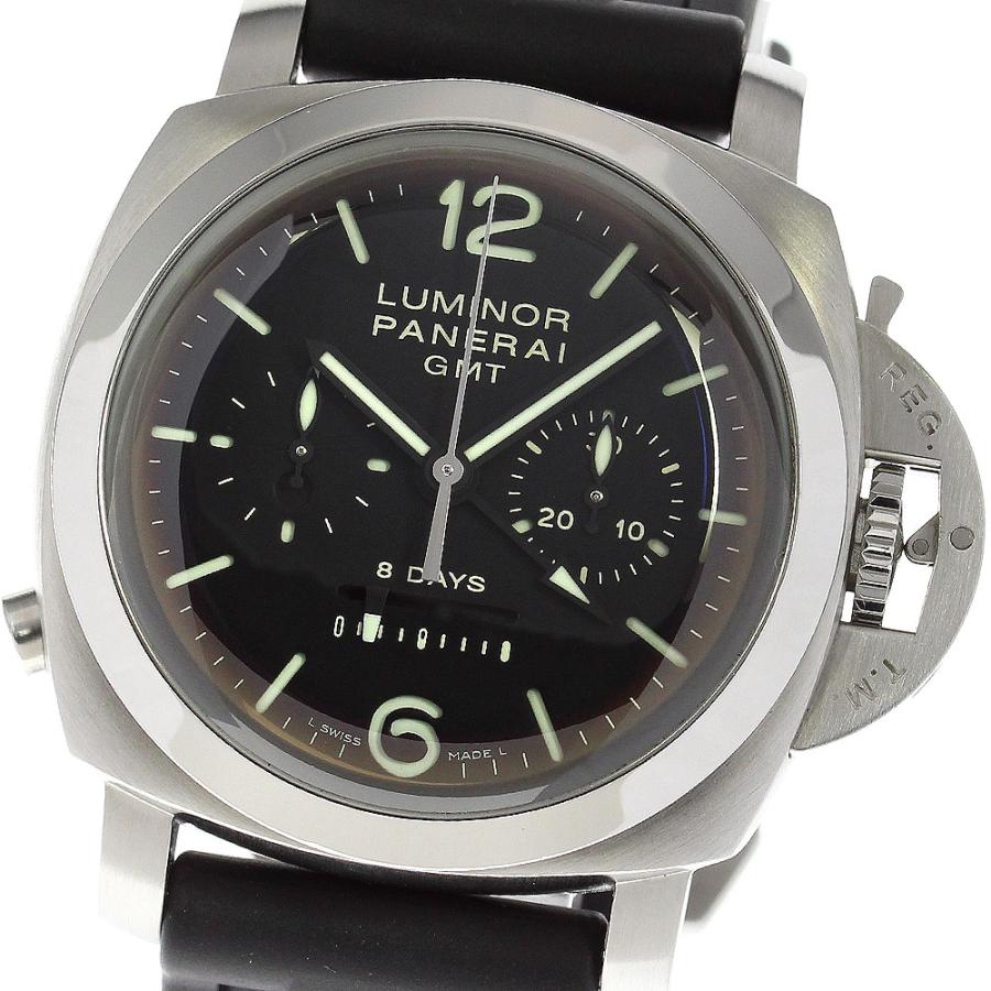 OFFICINE PANERAI パネライ PAM00275 ルミノール 8Days GMT クロノグラフ 手巻き メンズ 良品 箱付き ...