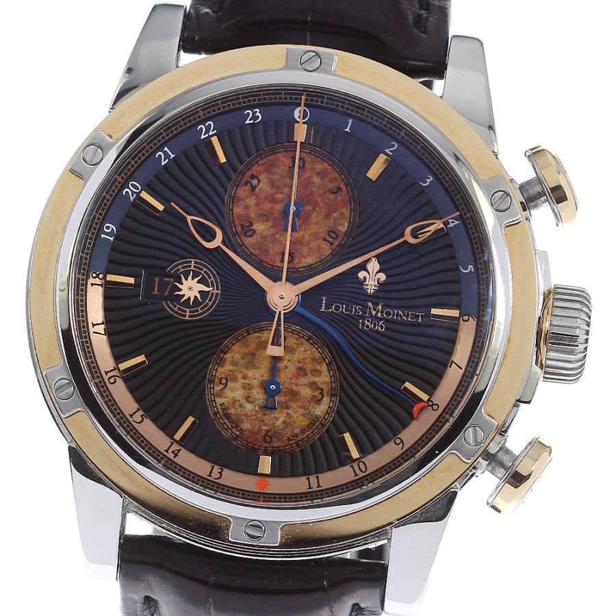 ルイ・モネ LOUIS MOINET LM31.40.OP/50 ジオグラフ 自動巻き メンズ 良品 箱・保証書付き_812019【ev20 ...