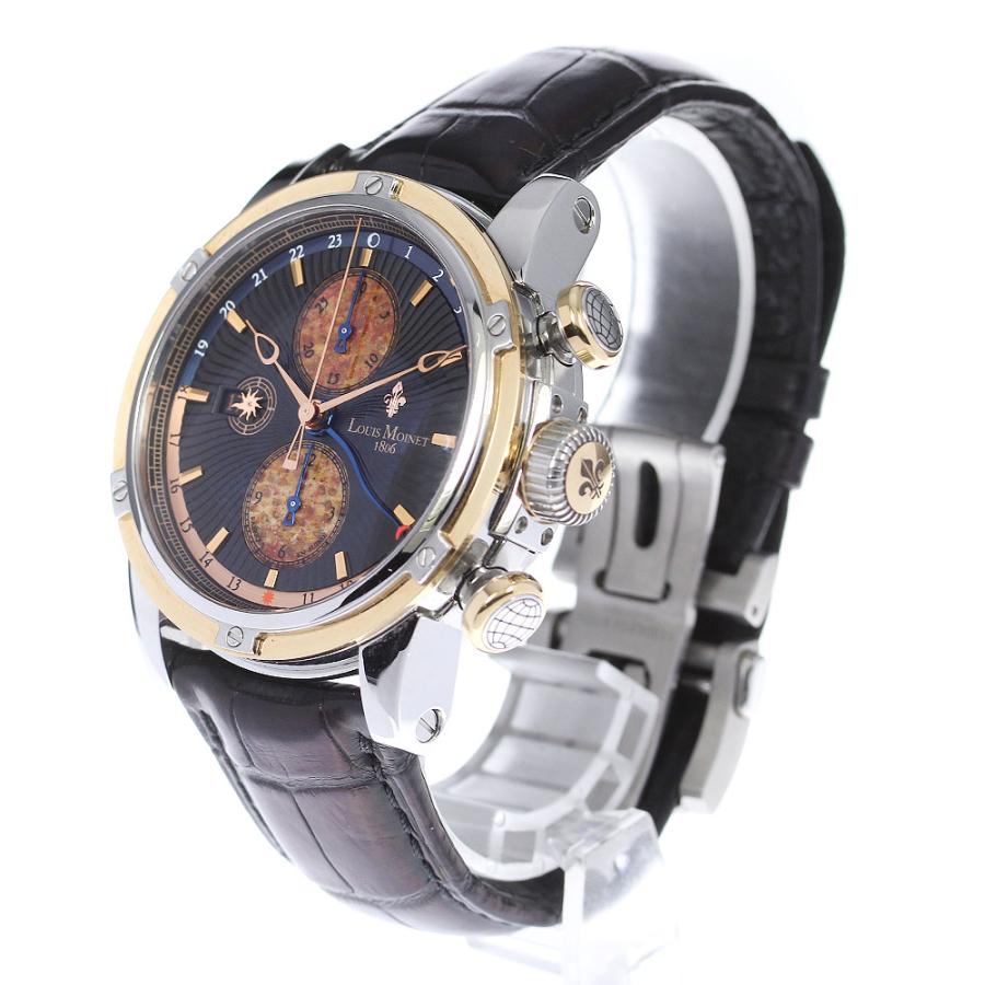 ルイ・モネ LOUIS MOINET LM31.40.OP/50 ジオグラフ 自動巻き メンズ 良品 箱・保証書付き_812019【ev20 ...