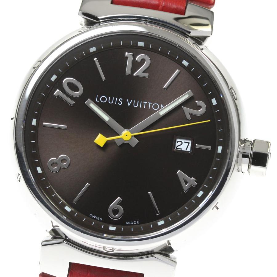 LOUIS VUITTON（ルイ・ヴィトン） LOUIS VUITTON Q1111 タンブール デイト クォーツ メンズ _814008 ...