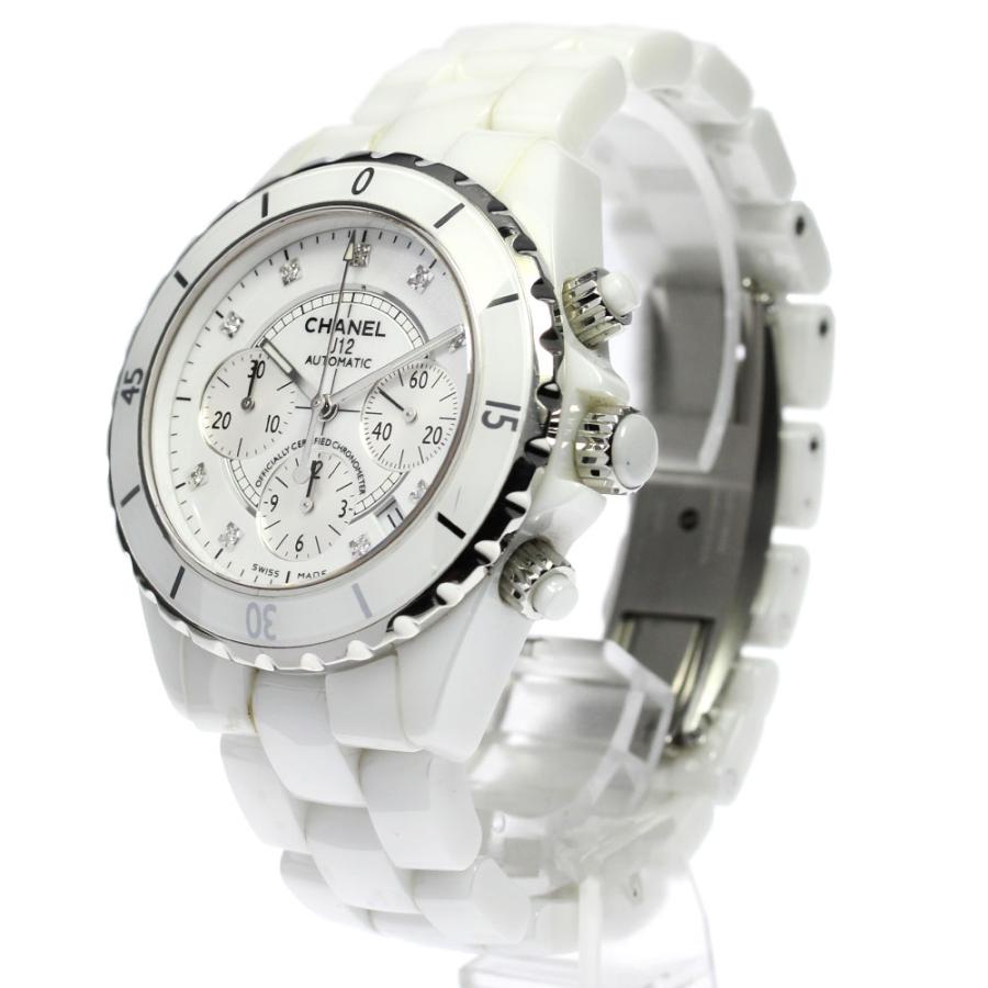 CHANEL（シャネル） CHANEL H2009 J12 9Pダイヤ クロノグラフ 自動巻き メンズ 良品 保証書付き_814058 ...