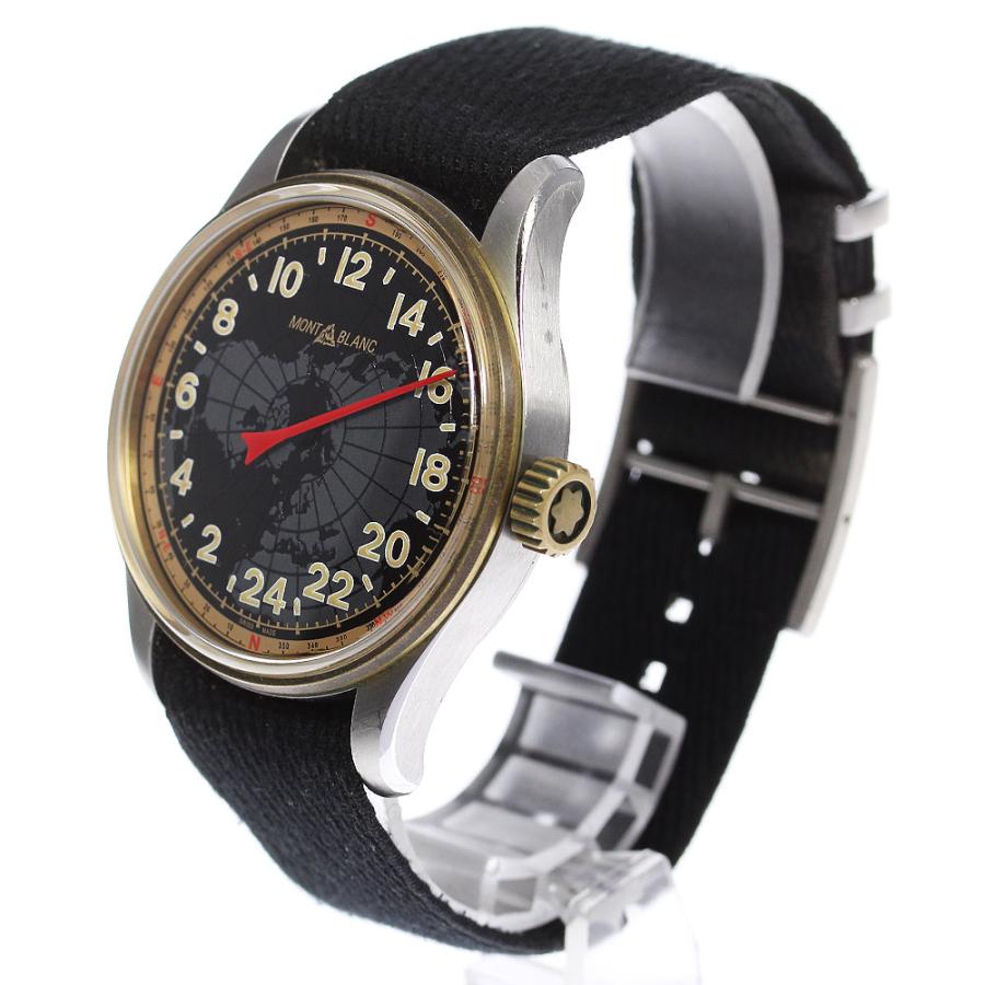 MONTBLANC（筆記具、時計） モンブラン MONTBLANC 126007 1858 オートマティック 24H 世界地図 24時間計 ...