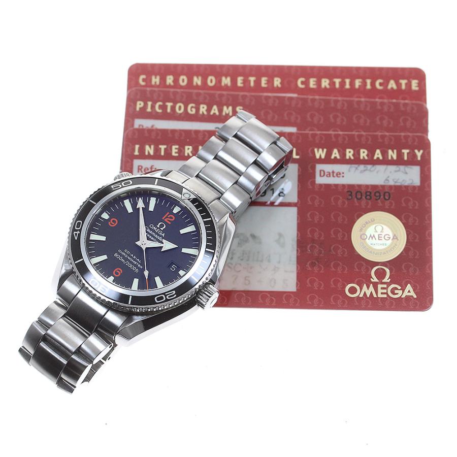 オメガ OMEGA 2201.51 シーマスター プラネットオーシャン コーアクシャル 自動巻き メンズ 保証書付き_815459 : ...