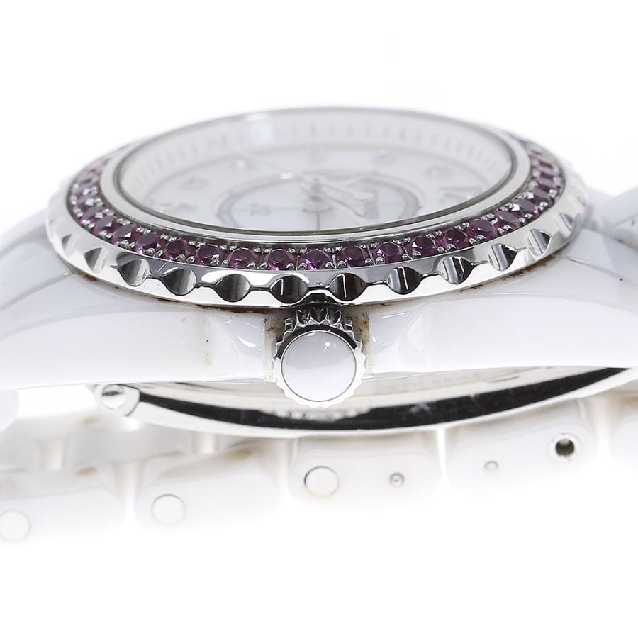 CHANEL シャネル H3243 J12 8Pダイヤ ピンクサファイアベゼル クォーツ レディース _815641 : CLOSER Yahoo!ショップ - 通販 - Yahoo!ショッピング