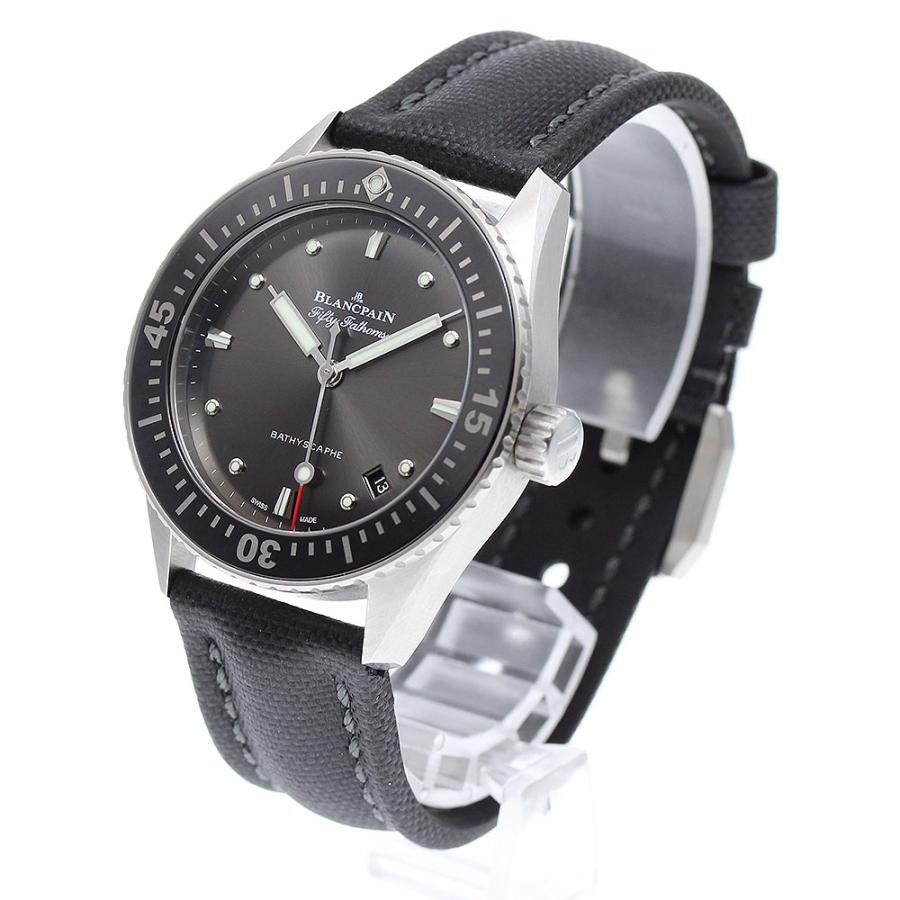ブランパン Blancpain 5100B-1110-B52A フィフティ ファゾムス バチスカーフ デイト 自動巻き メンズ 良品 箱・保証 ...