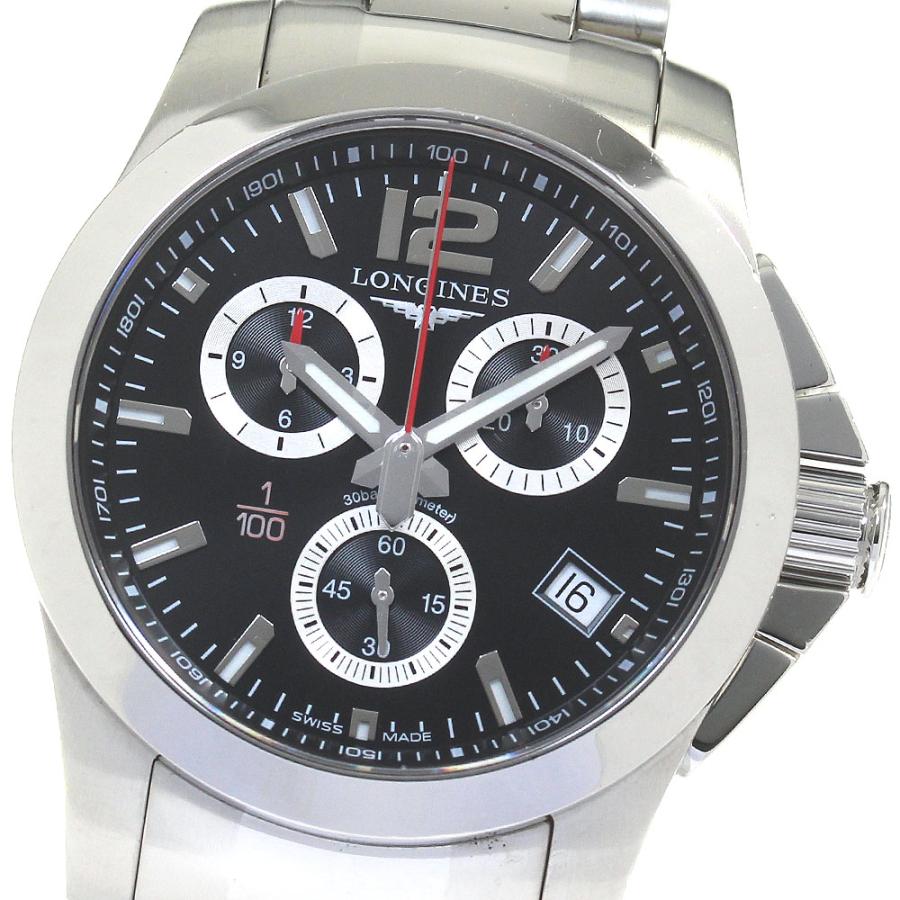 LONGINES ロンジン L3.700.4 コンクエスト クロノグラフ クォーツ メンズ _815973 : CLOSER Yahoo!ショップ - 通販 - Yahoo!ショッピング