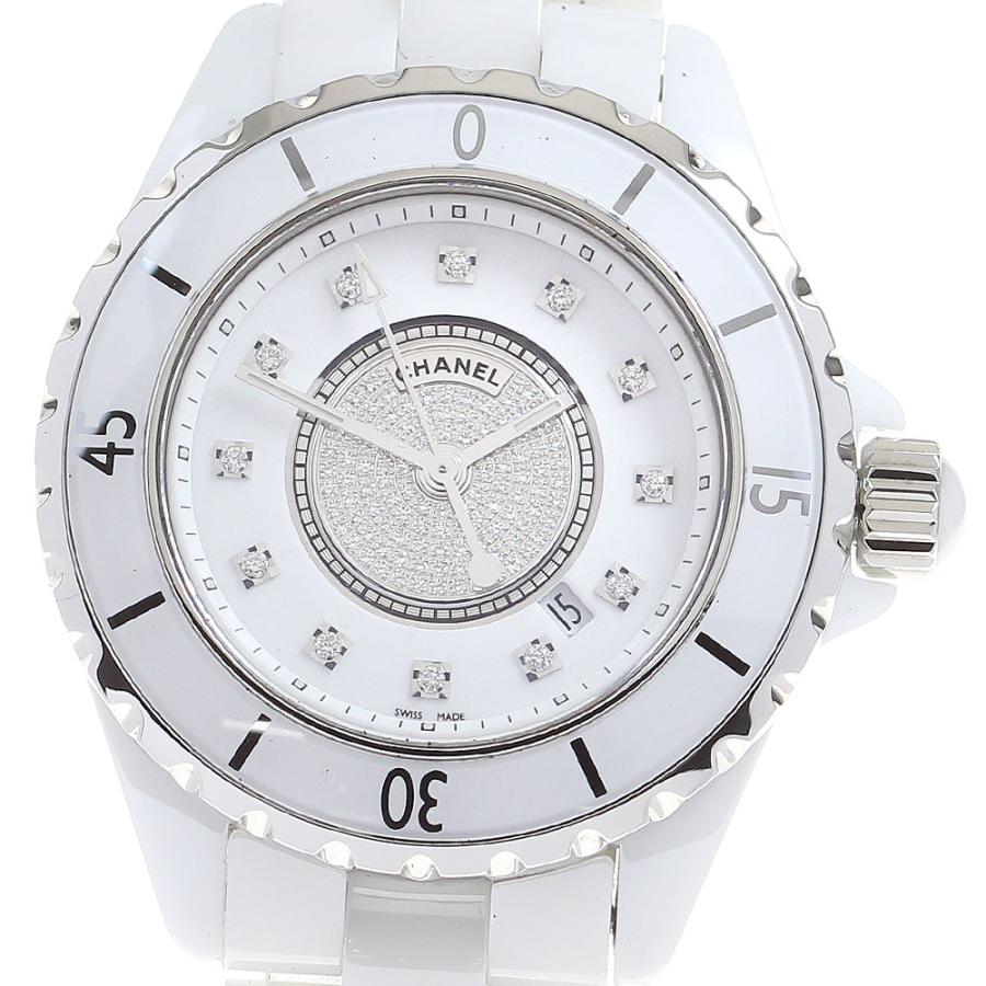 CHANEL シャネル H2123 J12 ダイヤモンド 白セラミック クォーツ レディース 良品 _816363 : CLOSER Yahoo!ショップ - 通販 - Yahoo!ショッピング