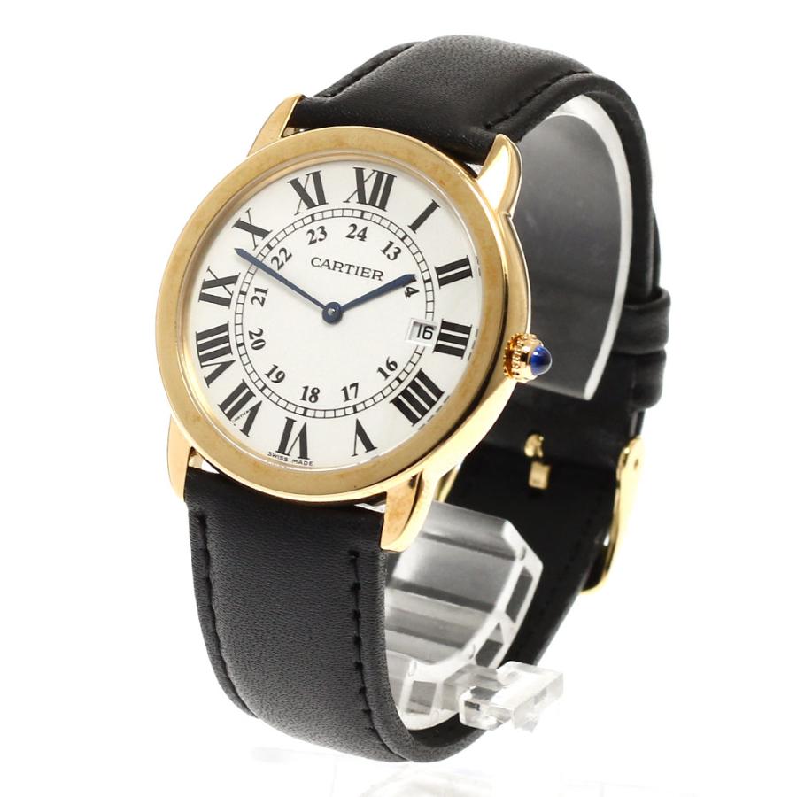 Cartier（カルティエ） CARTIER W6700455 ロンド ソロ LM K18YG クォーツ メンズ 良品 _816624 ...