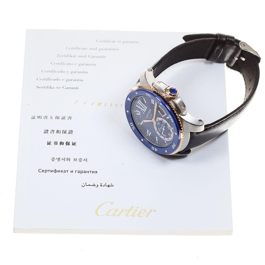 Cartier カルティエ CARTIER W2CA0008 カリブルドゥカルティエ ダイバー デイト 自動巻き メンズ 保証書付き ...