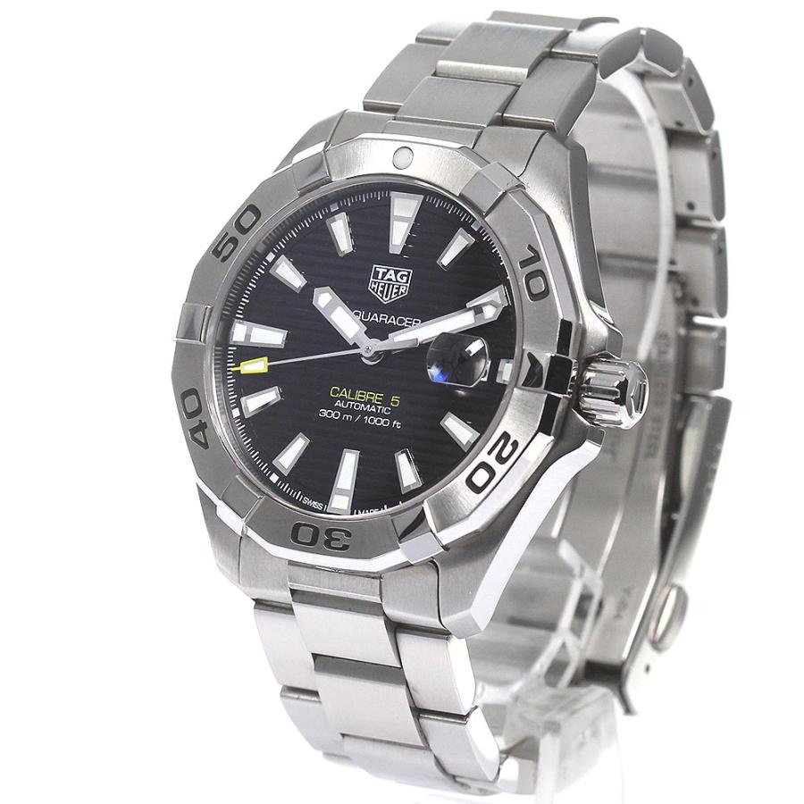 TAG HEUER タグホイヤー WBD2110-0 アクアレーサー キャリバー5 デイト 自動巻き メンズ 良品 箱・保証書付き ...