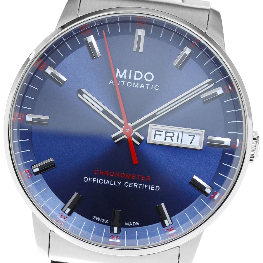 ミドー MIDO M021.431.11.041.00 コマンダー クロノメーター デイデイト 自動巻き メンズ 美品 箱・保証書付き ...